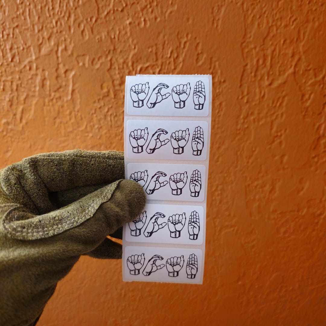 ACAB Sign Language Mini Thermal Slap Sticker 2x1 - Etsy