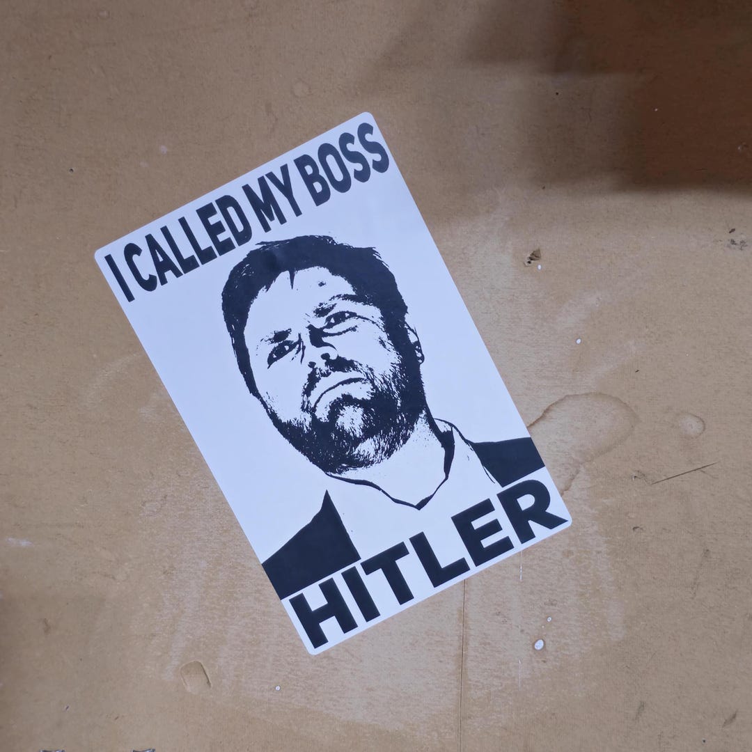 JD Vance I Called My Boss Hitler Thermal Slap Sticker 2x1 Mini or 4x6 ...