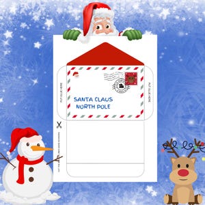 Christmas Letter With Printable Envelope | Santa Letter for Kids ...