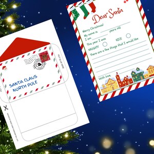 Christmas Letter With Printable Envelope | Santa Letter for Kids ...