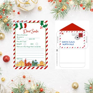 Christmas Letter With Printable Envelope | Santa Letter for Kids ...