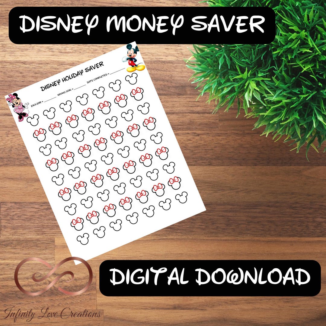 Disney Savings Printable - Instant Download, Money Saving Sheet - Etsy
