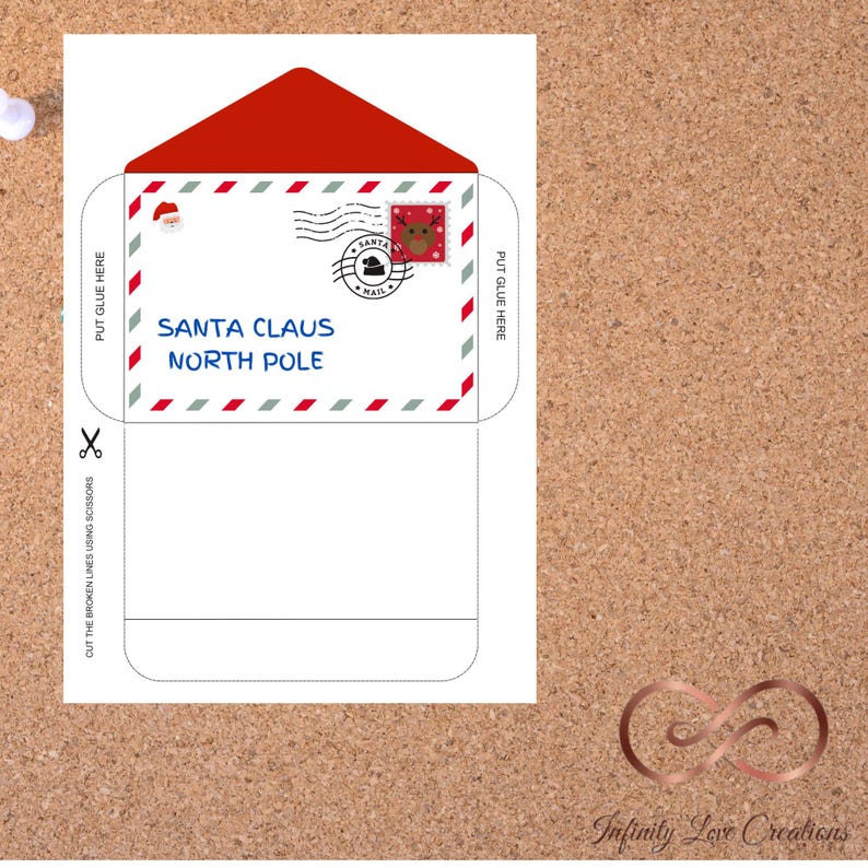 Christmas Letter With Printable Envelope | Santa Letter for Kids ...