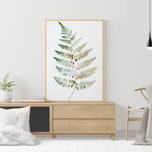 Fern Leaf Triptych Wall Art, Vintage Fern Prints, 3 Piece Wall Art ...