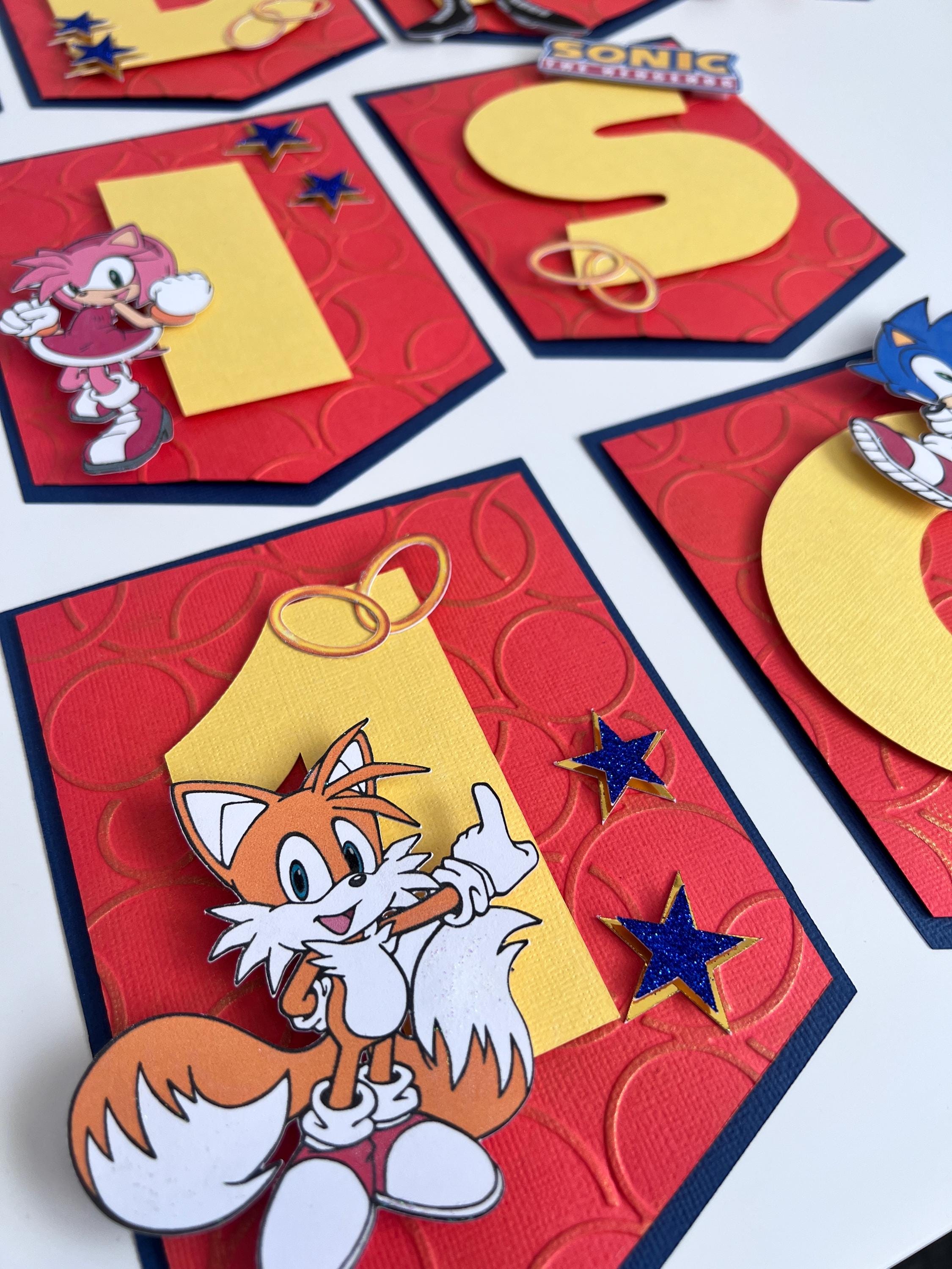 Sonic Birthday Bunting - Etsy