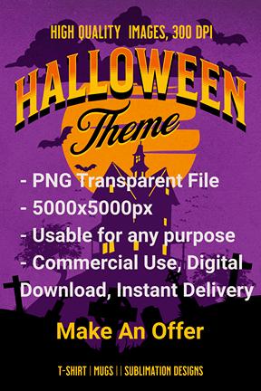 Fall Scene Halloween Pumpkin, Clipart, PNG, Watercolor, Commercial Use ...