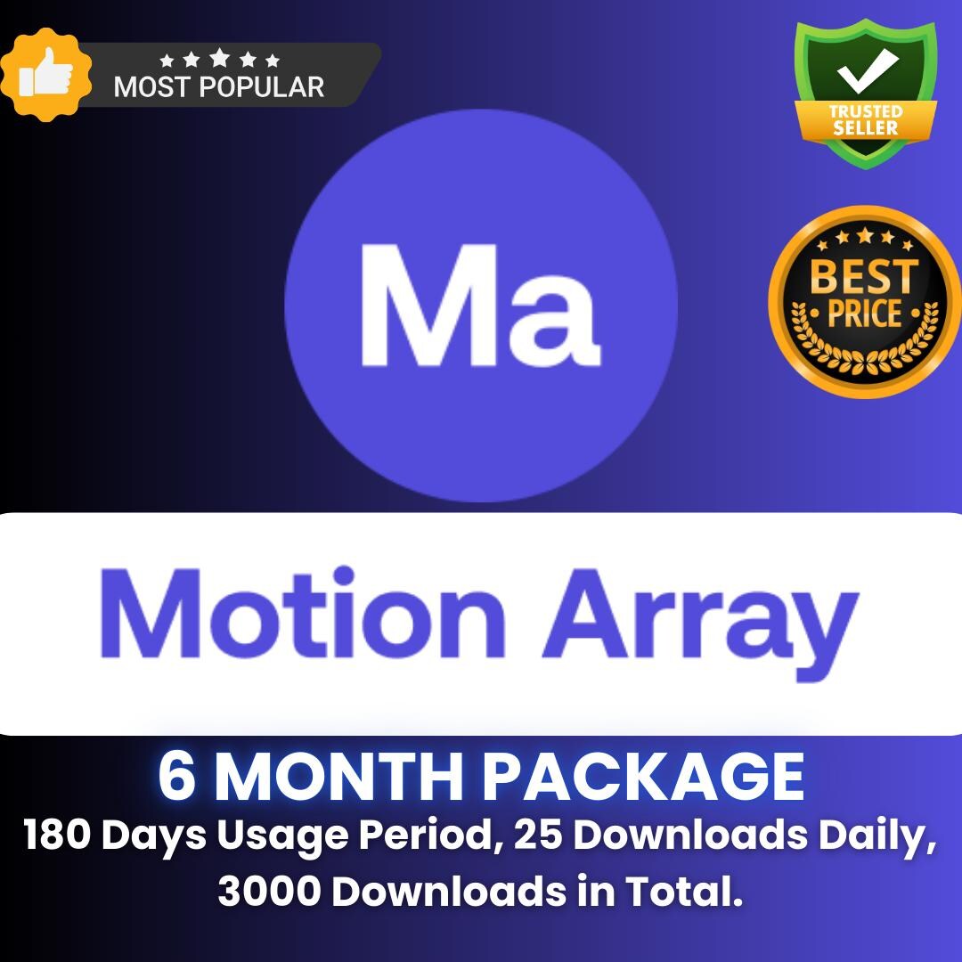 Motion Array 6 Month Package With Panel Fast Download - Etsy
