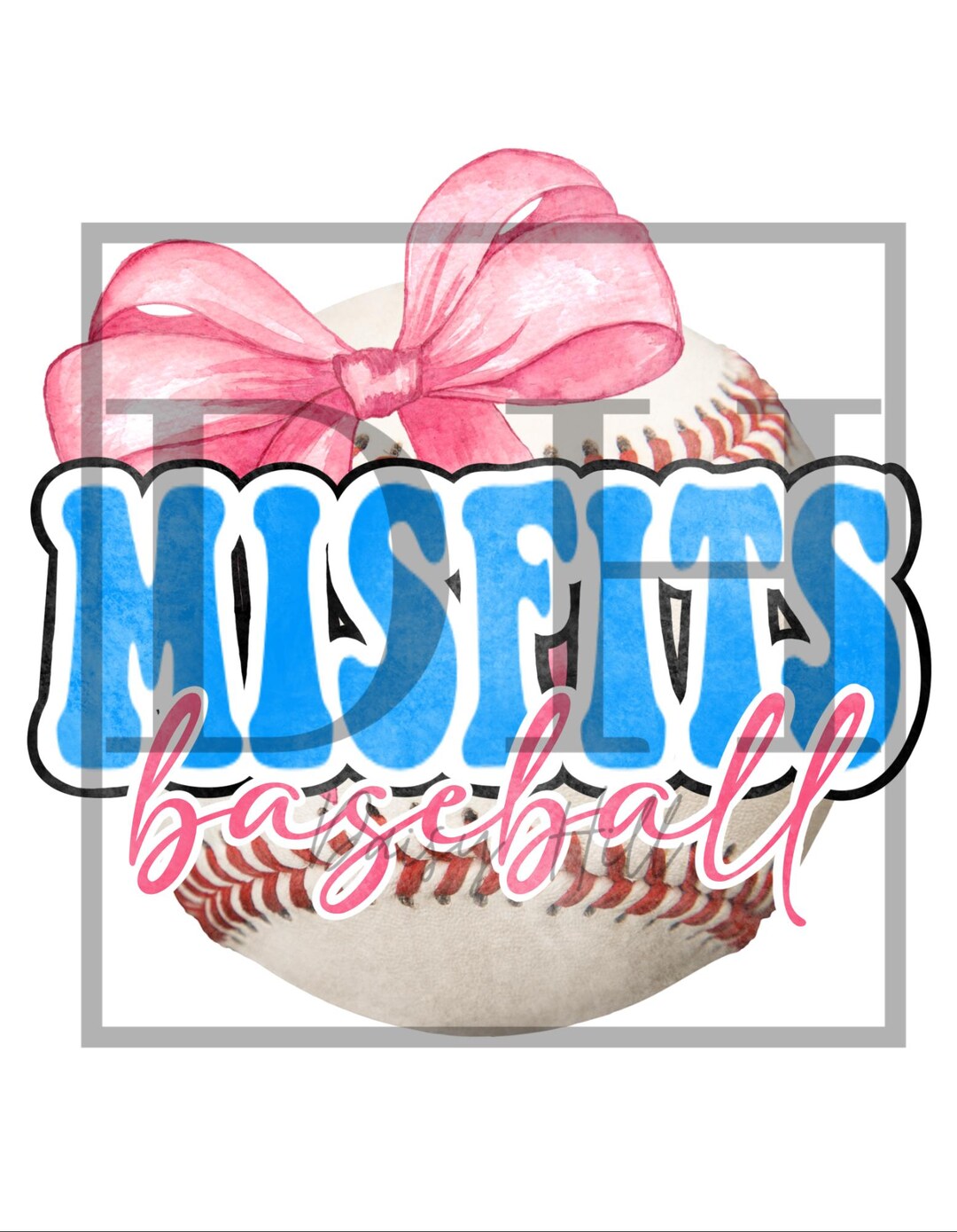 Misfits Baseball Bow With No Grunge and Grunge School Spirit PNG ...