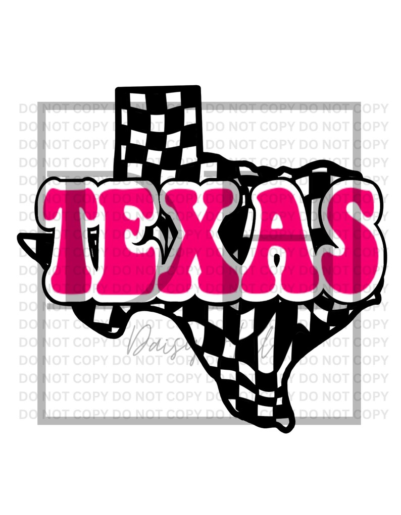 Texas Checkered Pink PNG - Etsy