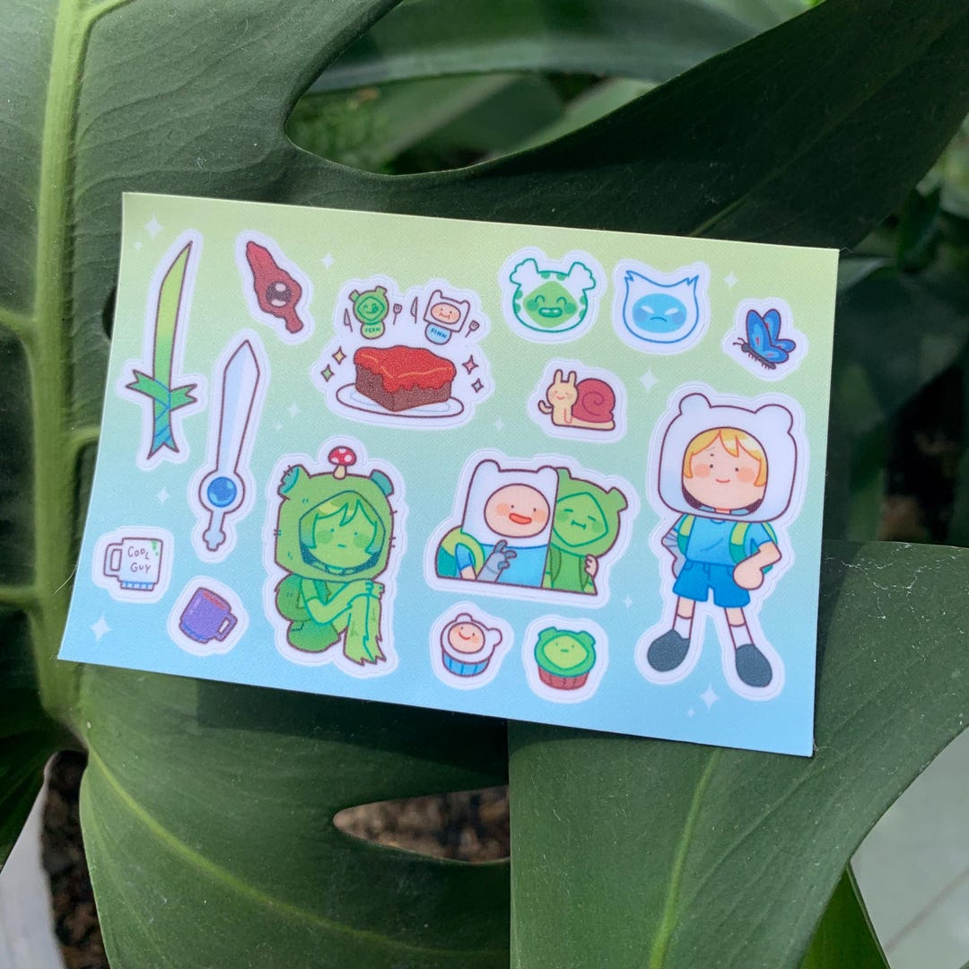Adventure Time: Finn the Human and Fern Mertens | 3.9” Sticker Sheet ...
