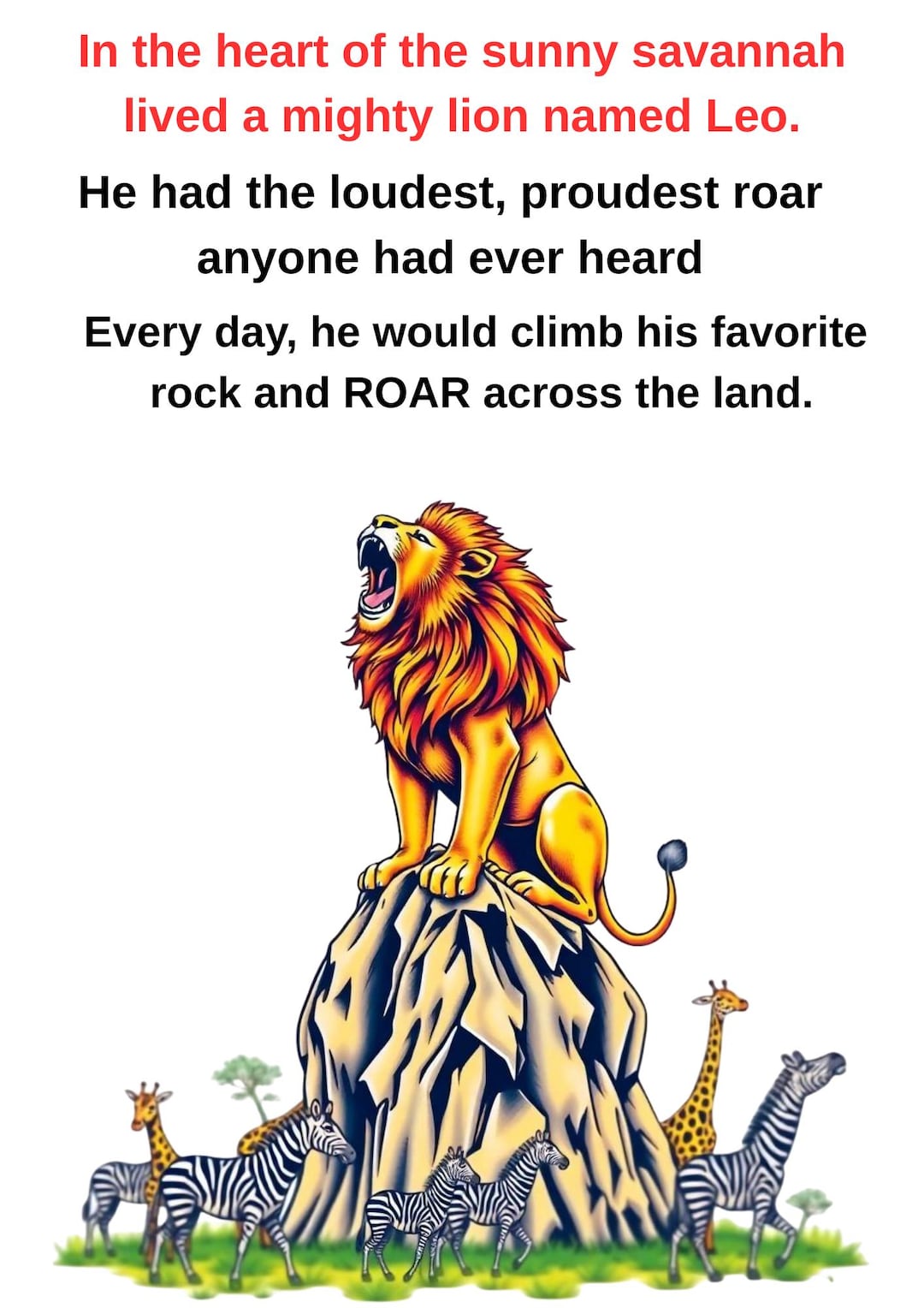 The Lion Who Lost His Roar – A Heartwarming Kids Story - Etsy