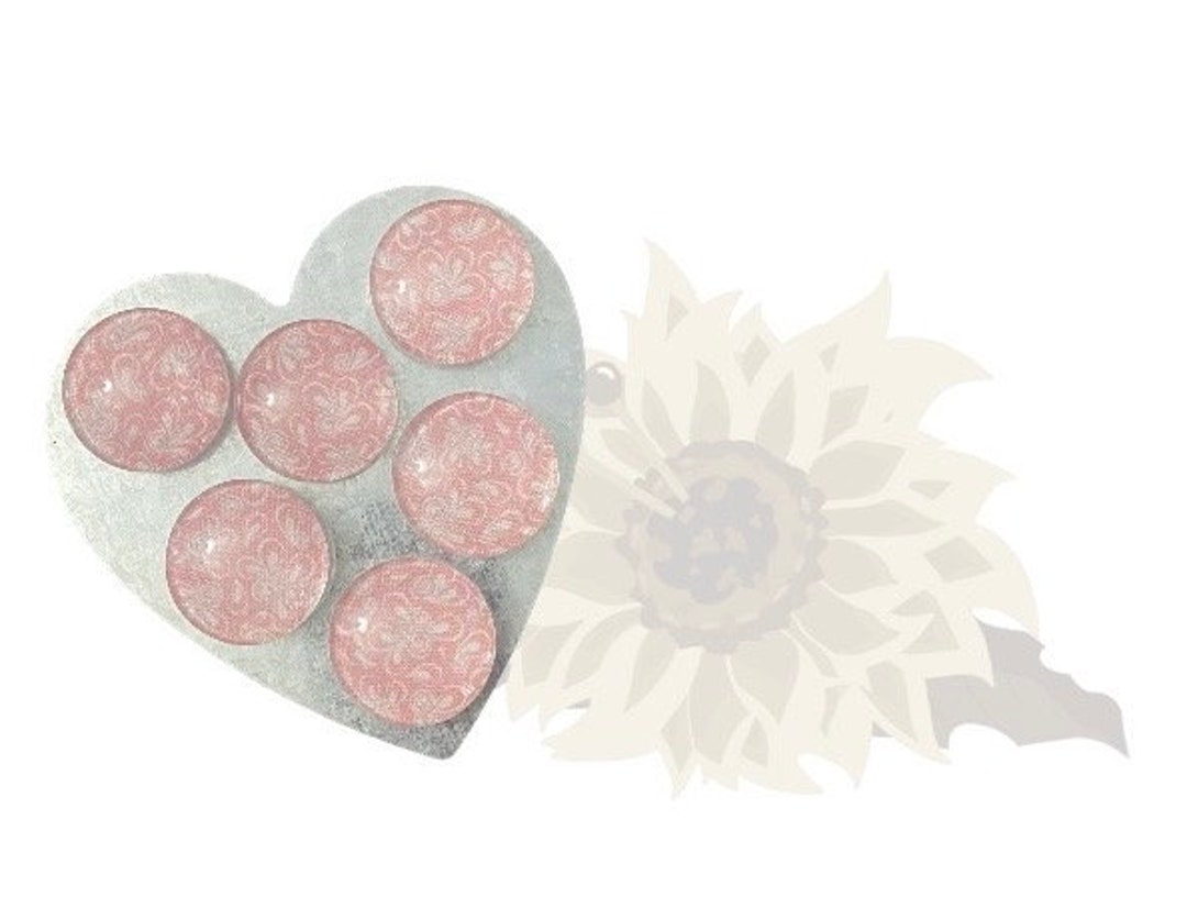 Magnets, Pink Floral Glass Refrigerator Magnets, Locker Magnets ...