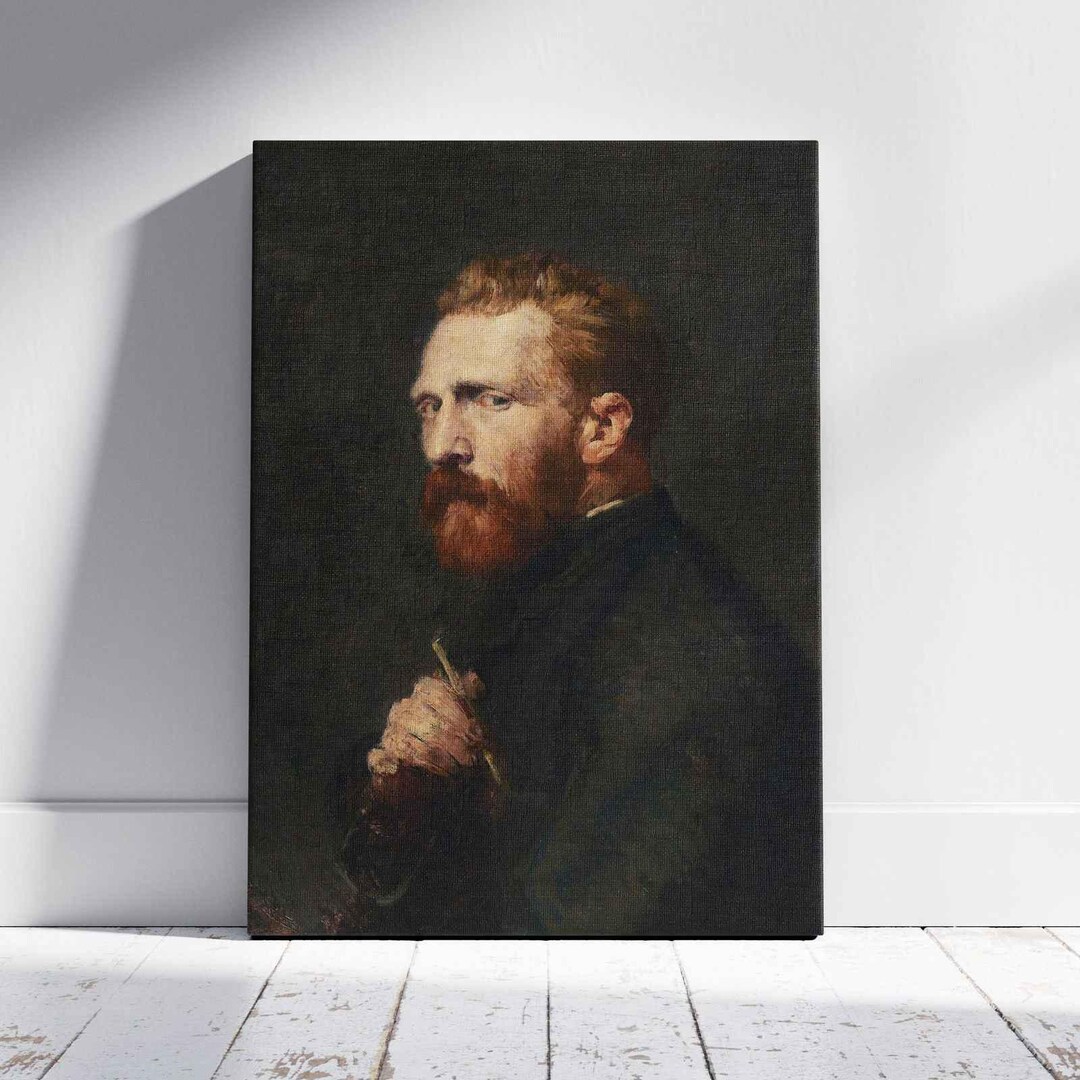 Portrait of Vincent Van Gogh - John Russell - Framed Canvas Wall Art ...