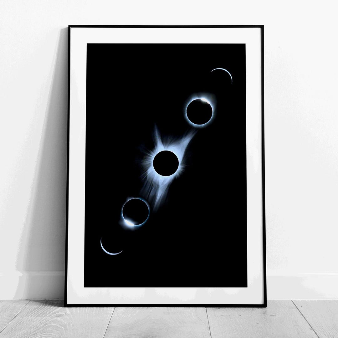 Stages of the Solar Eclipse Fine Art Poster Print Modern Abstract Wall ...
