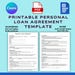Personal Loan Agreement | Loan Contract | Loan Agreement | IOU ...
