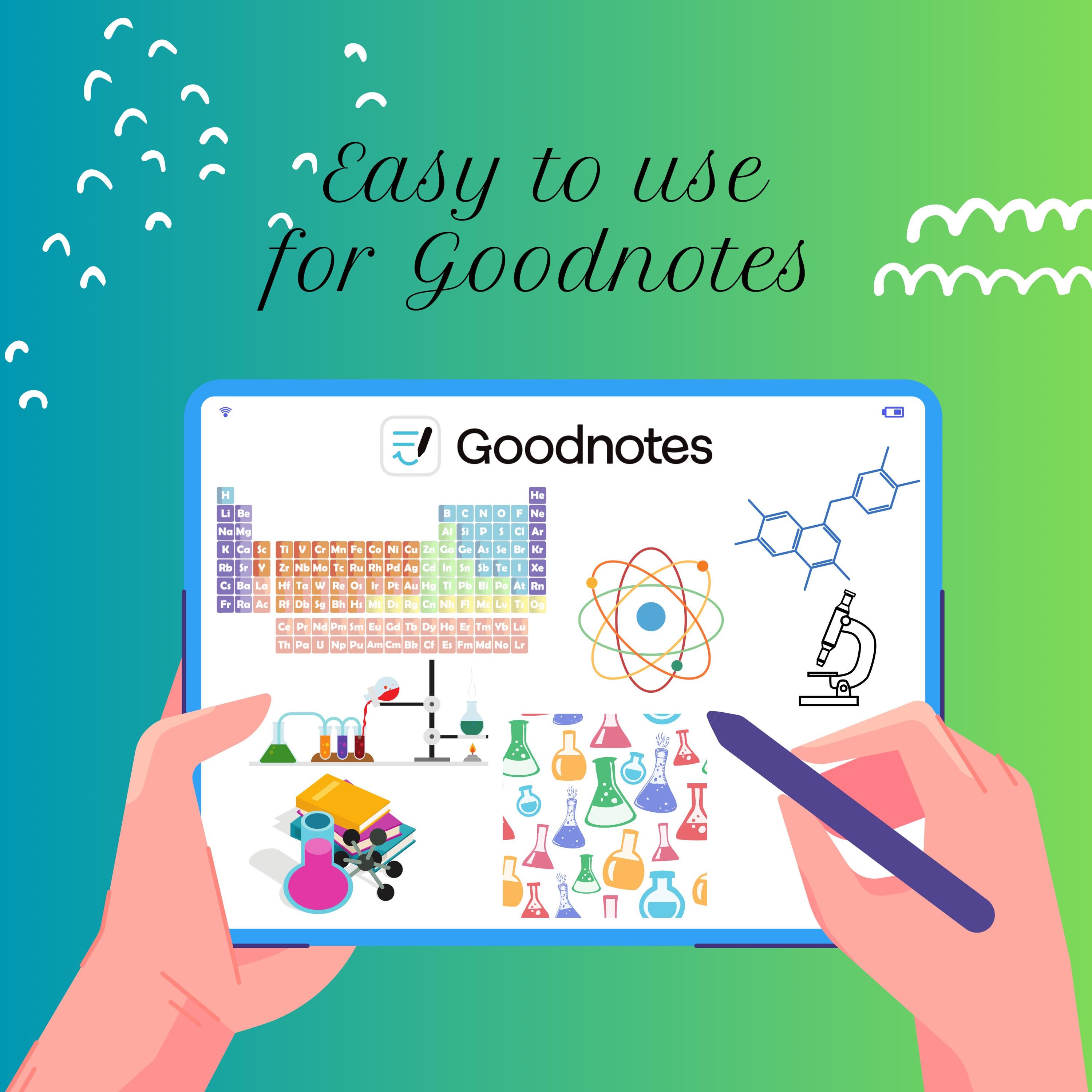 250+ Chemistry Digital Stickers for Goodnotes | Pre-cropped Chemistry ...