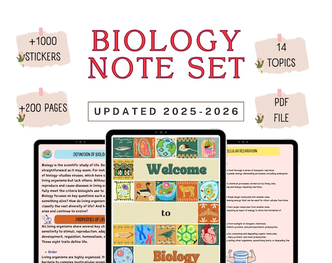 Biology Note Set | Biology Bundle | Nursing School Notes | Biology ...