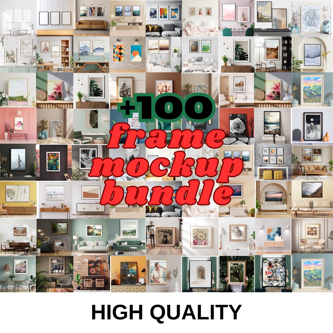 100+ Frame Mockup Bundle | Premium Frame Mockup | Frames Mockup Bundle ...