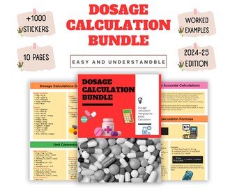 Complete Dosage Calculation Study Guide Bundle | Drug Calculations ...