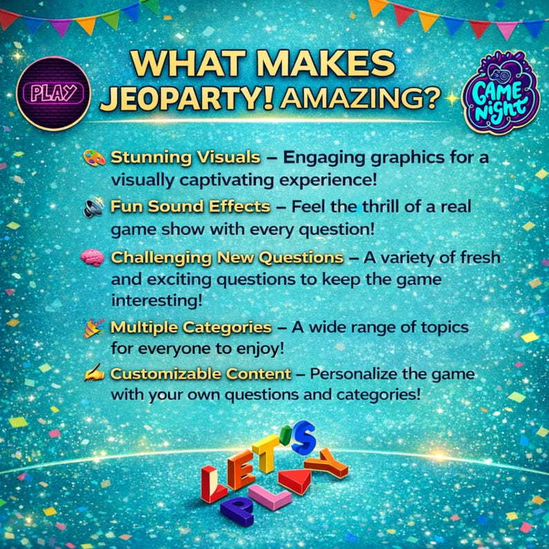 Editable Jeopardy Game | JEOPARODY Powerpoint Game | Interactive Game ...