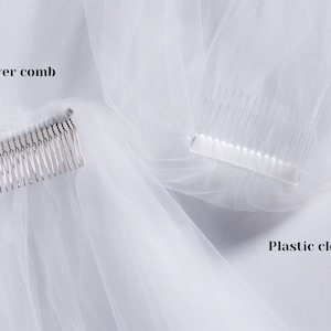 Simple One-tier Wedding Veil | Single-layer Bridal Veil | Minimalist ...