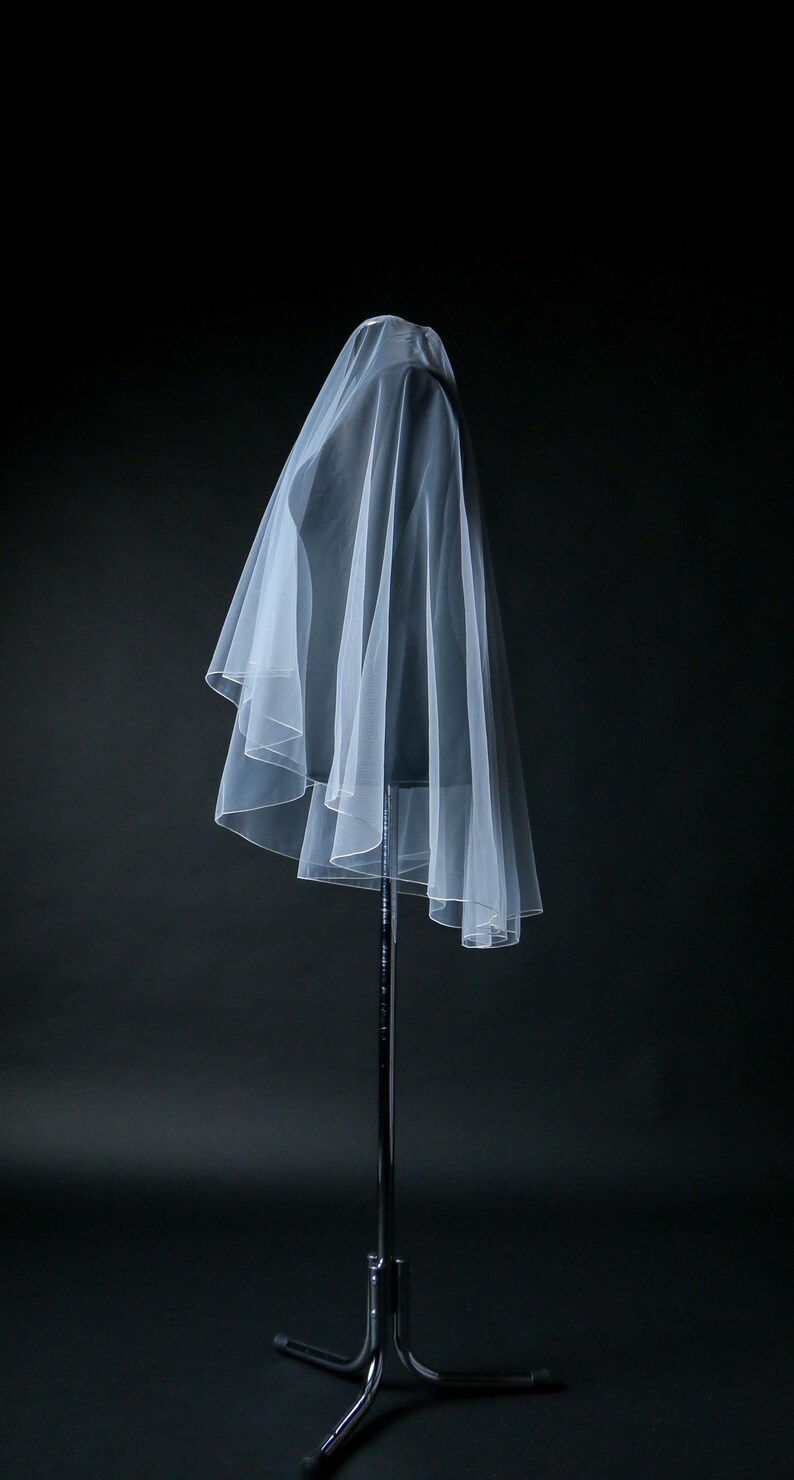 Two-tier Pencil Edge Veil | Double Layer Bridal Veil With Pencil Edge ...