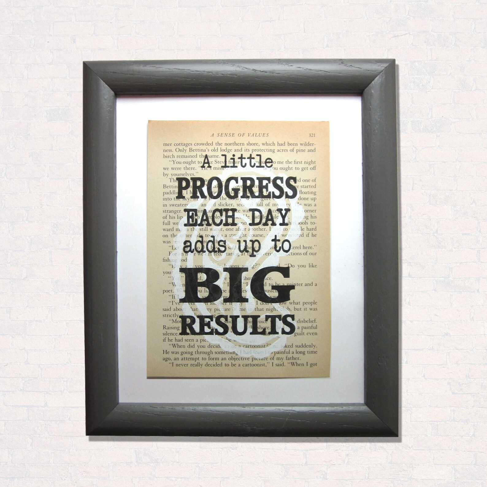 A Little Progress Each Day Adds up to Big Results - Etsy