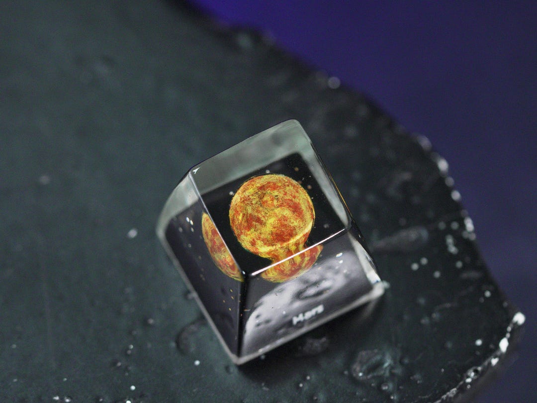 Mars Planet Artisan Keycap Set, Handmade Solar System-themed Keycaps ...