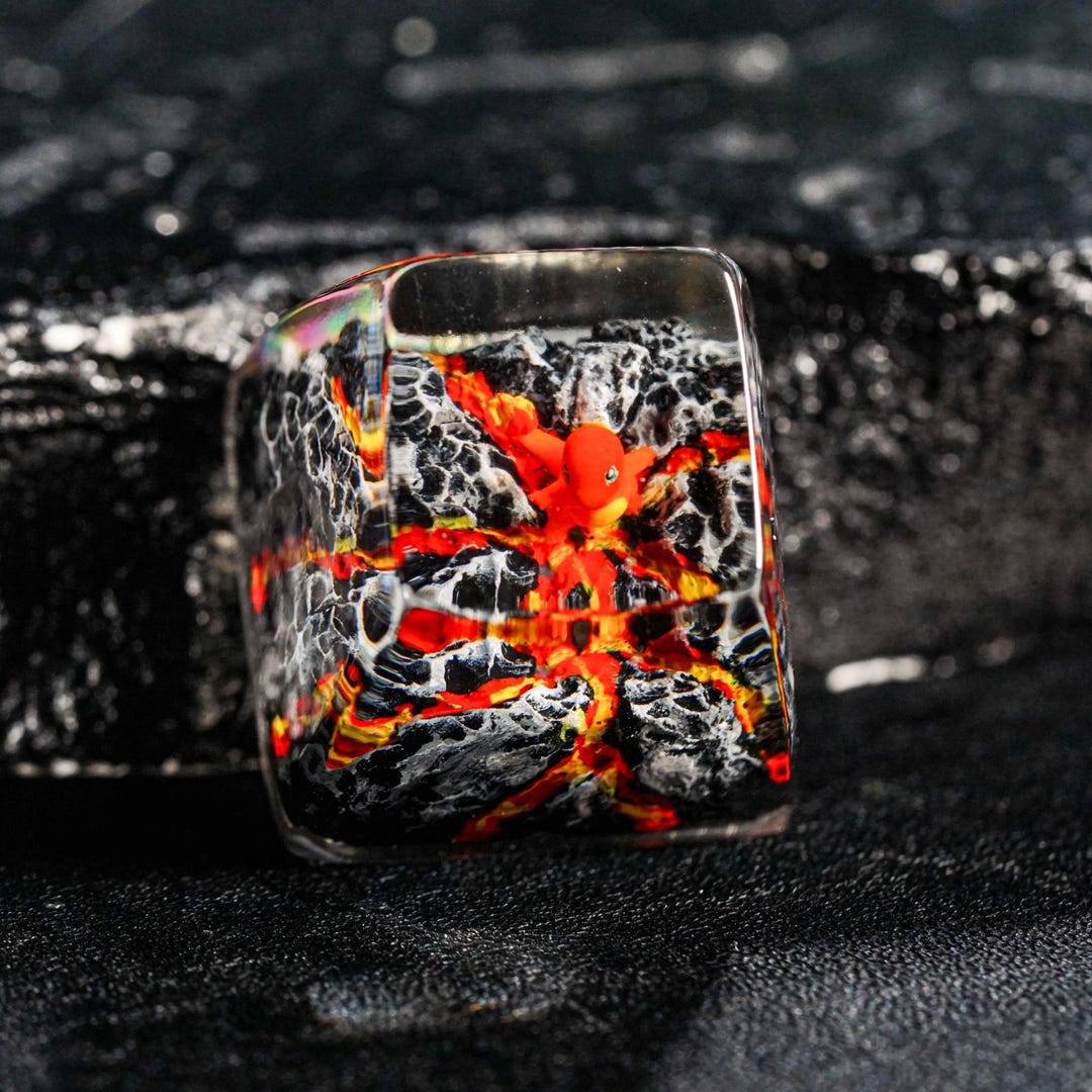 Charmander Keycap, Custom Handmade Keycap for MX Cherry Switches, Cute ...