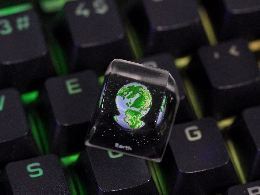 Earth Planet Artisan Keycap Set, Handmade Solar System-themed Keycaps ...