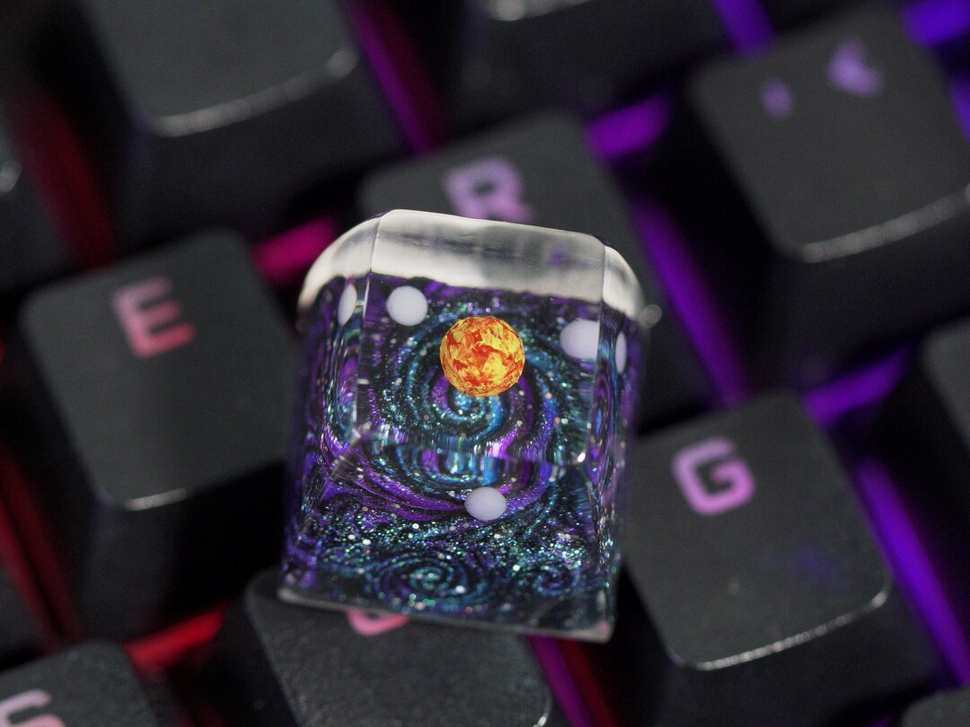 Galaxy Keycap Set for Cherry MX Switches, Handmade Galaxy Keycap, Solar ...