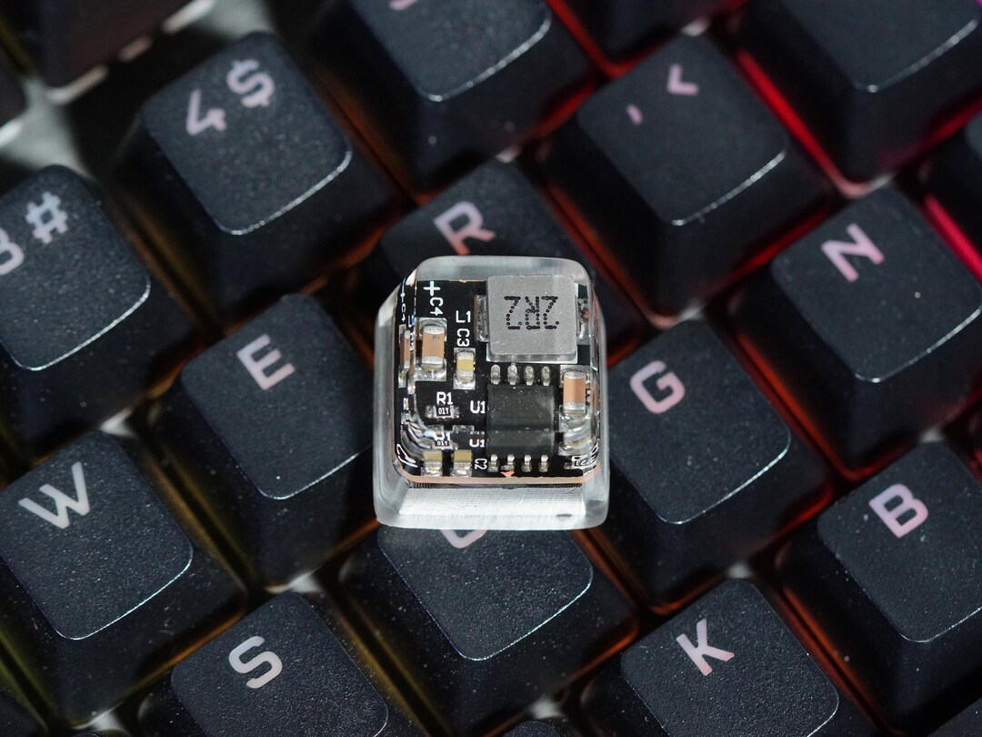 Eco-friendly Artisan Keycap, Black Recycled Circuit Board Resin Keycap ...