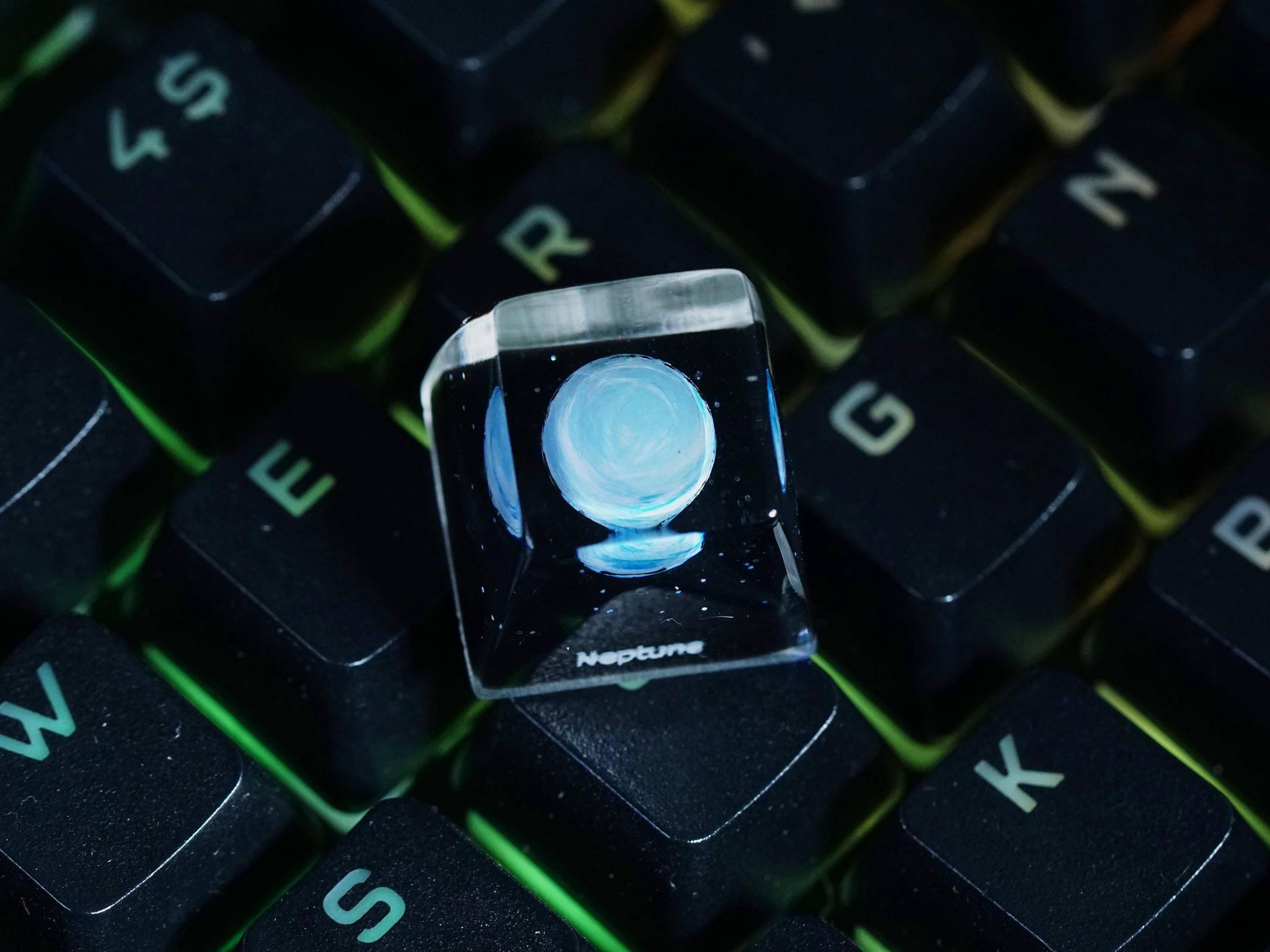 Neptune Planet Artisan Keycap Set, Handmade Solar System-themed Keycaps ...