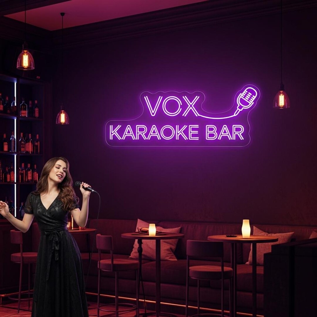 Personalized Karaoke Bar Name Neon Sign for Bar Neon Art | Customized ...