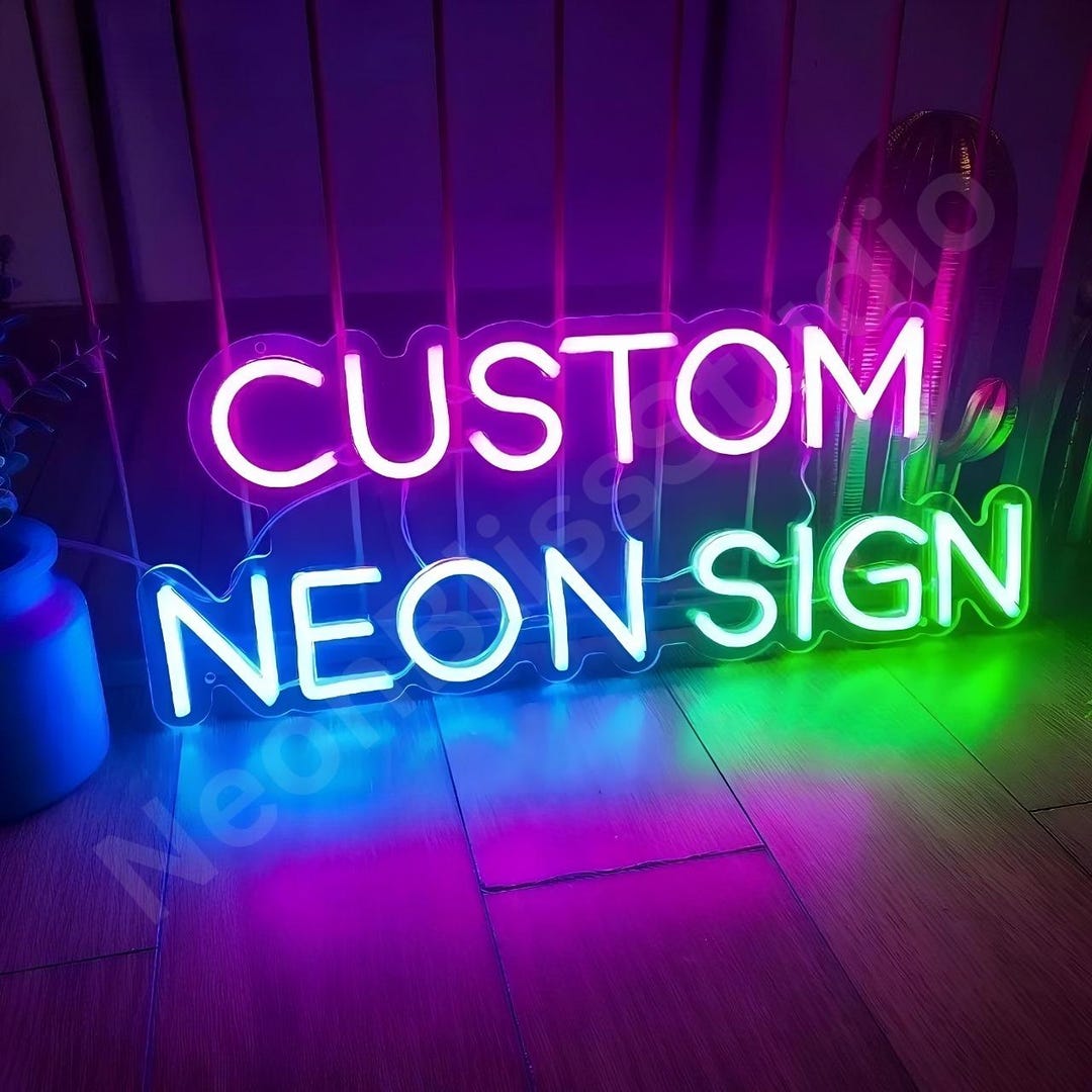 Customized Aesthetic Name Neon Sign Wall Art Decor | Wedding Neon Sign ...