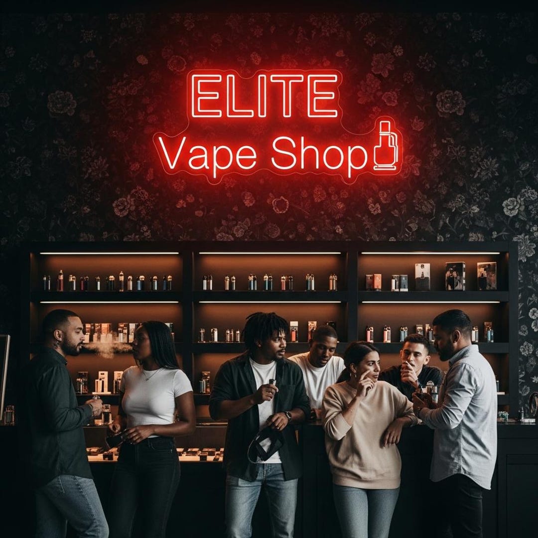 Custom Vape Shop Name Neon Sign for Vape Stores | LED Vape Store Name ...