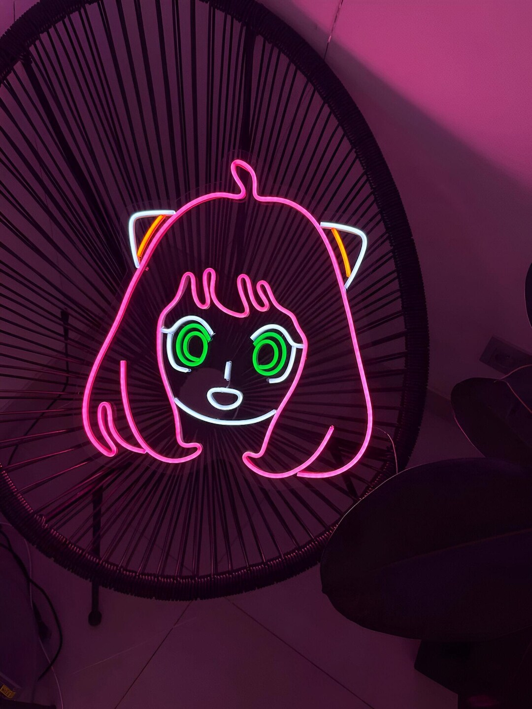 Cute Girl Anime Neon Sign for Wall Decor | Aesthetic Neon Sign | Girl ...