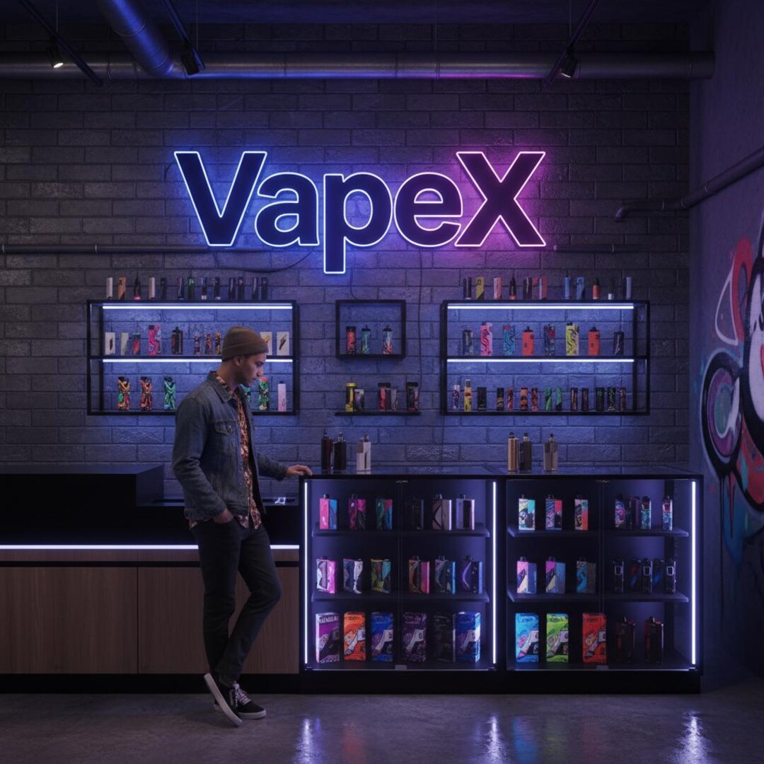 Personalized Vape Shop Name Neon Sign | Custom Vape Store Name LED Neon ...