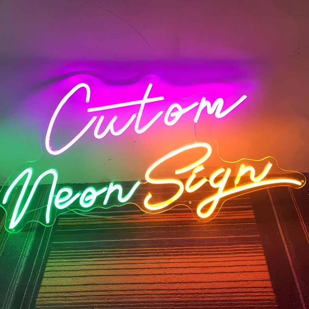 Custom Name Neon Sign Wall Art Decor | Wedding Neon Sign | Christmas ...