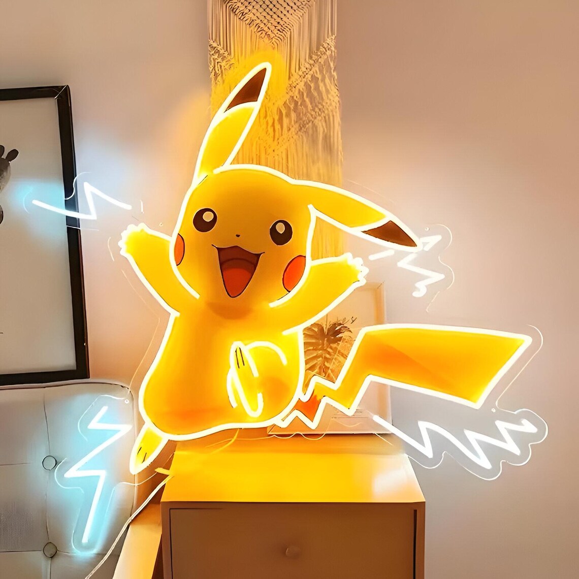 Pikachu UV Neon Sign for Wall Decor | Led Neon Sign | Custom Neon Sign ...