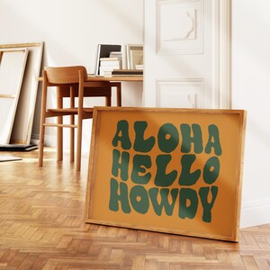 Aloha, Hello, Howdy Printable Wall Art, Digital Wallart, Hawaii Cowgirl ...
