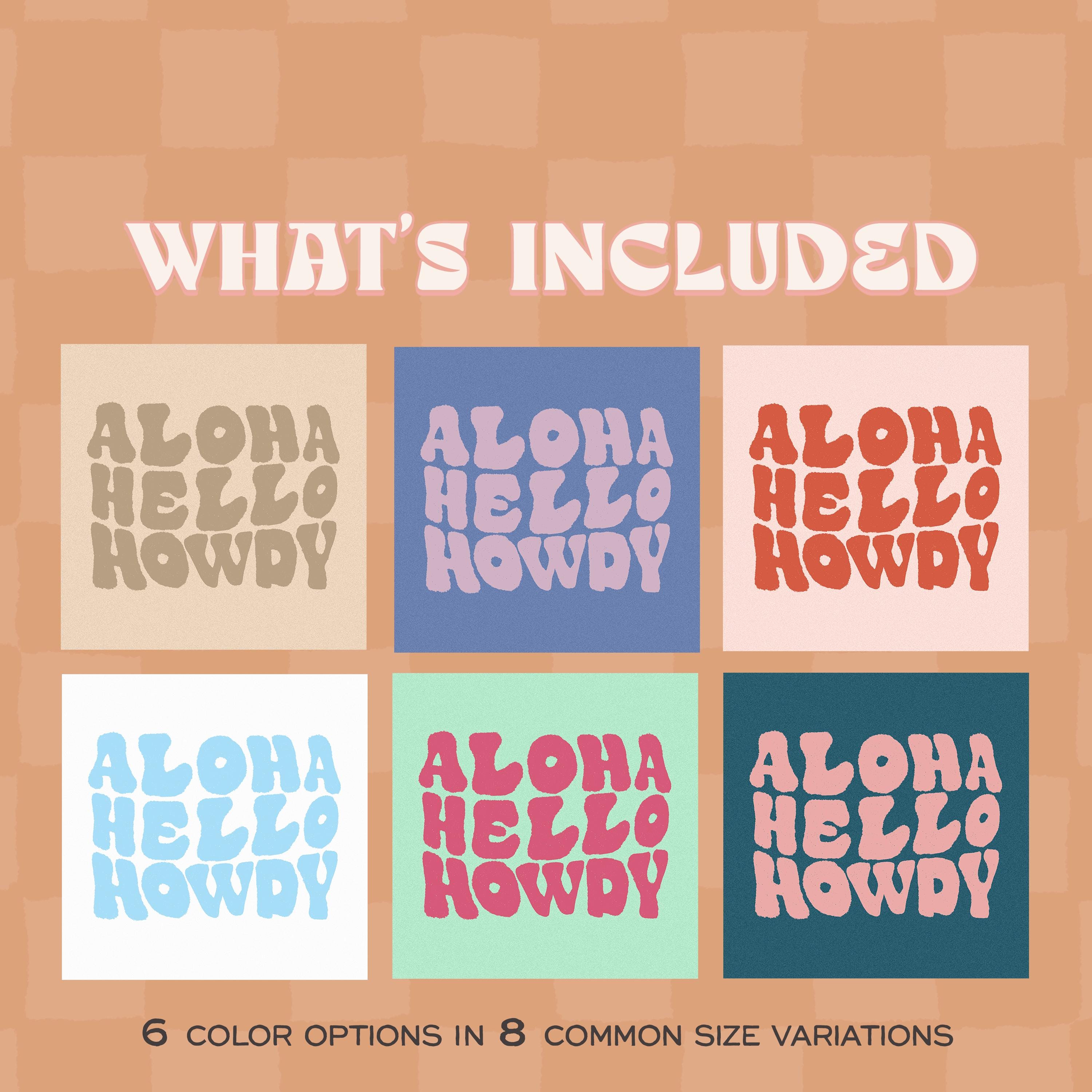 Aloha, Hello, Howdy Printable Wall Art, Digital Wallart, Hawaii Cowgirl ...