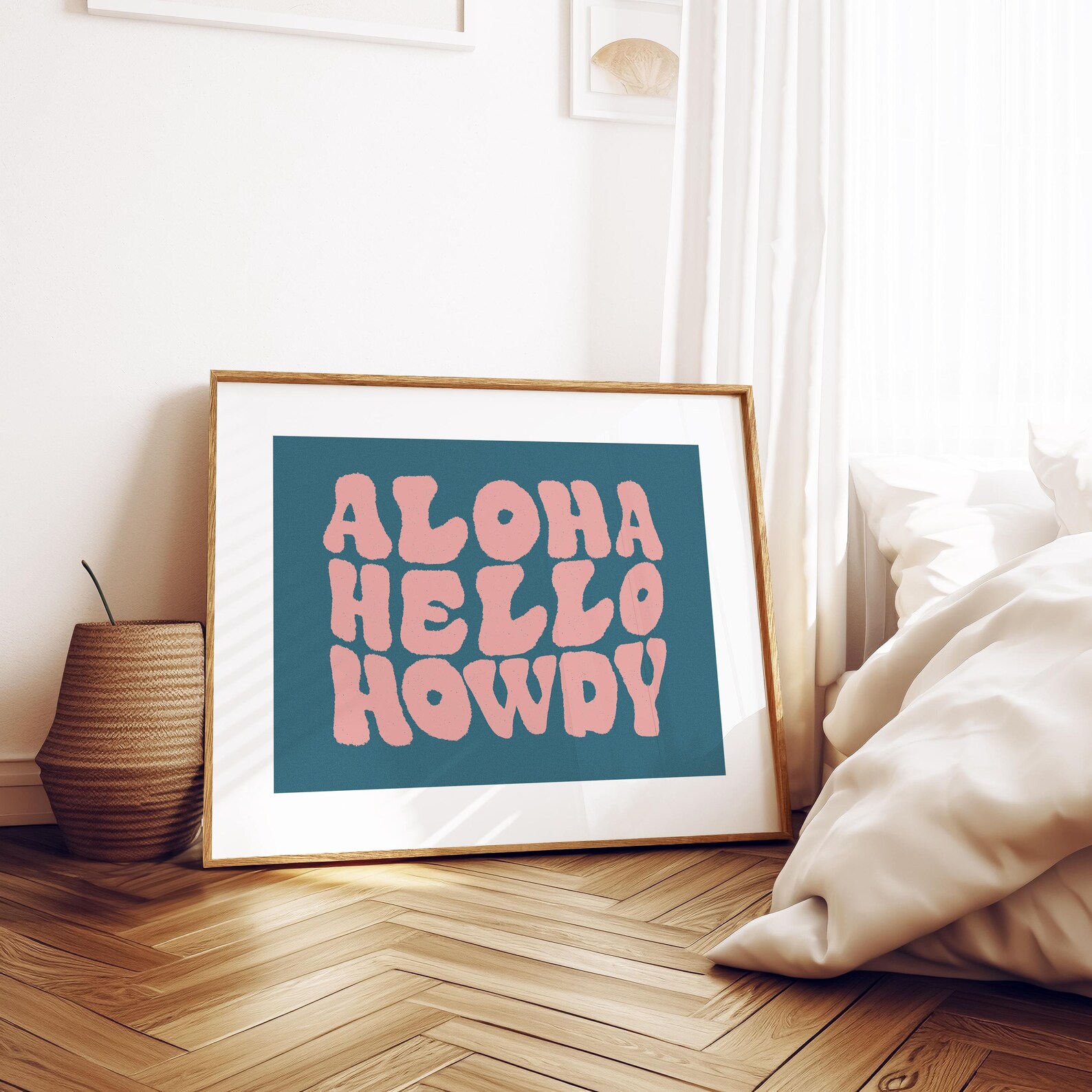 Aloha, Hello, Howdy Printable Wall Art, Digital Wallart, Hawaii Cowgirl ...