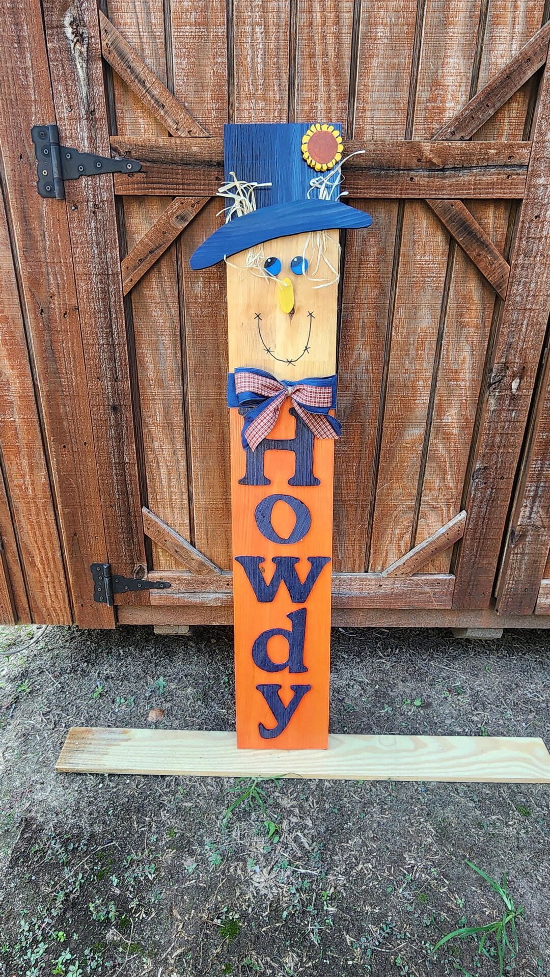 Scarecrow Porch Sign Fall Porch Sign Fall Decor Sign Howdy Welcome Sign ...