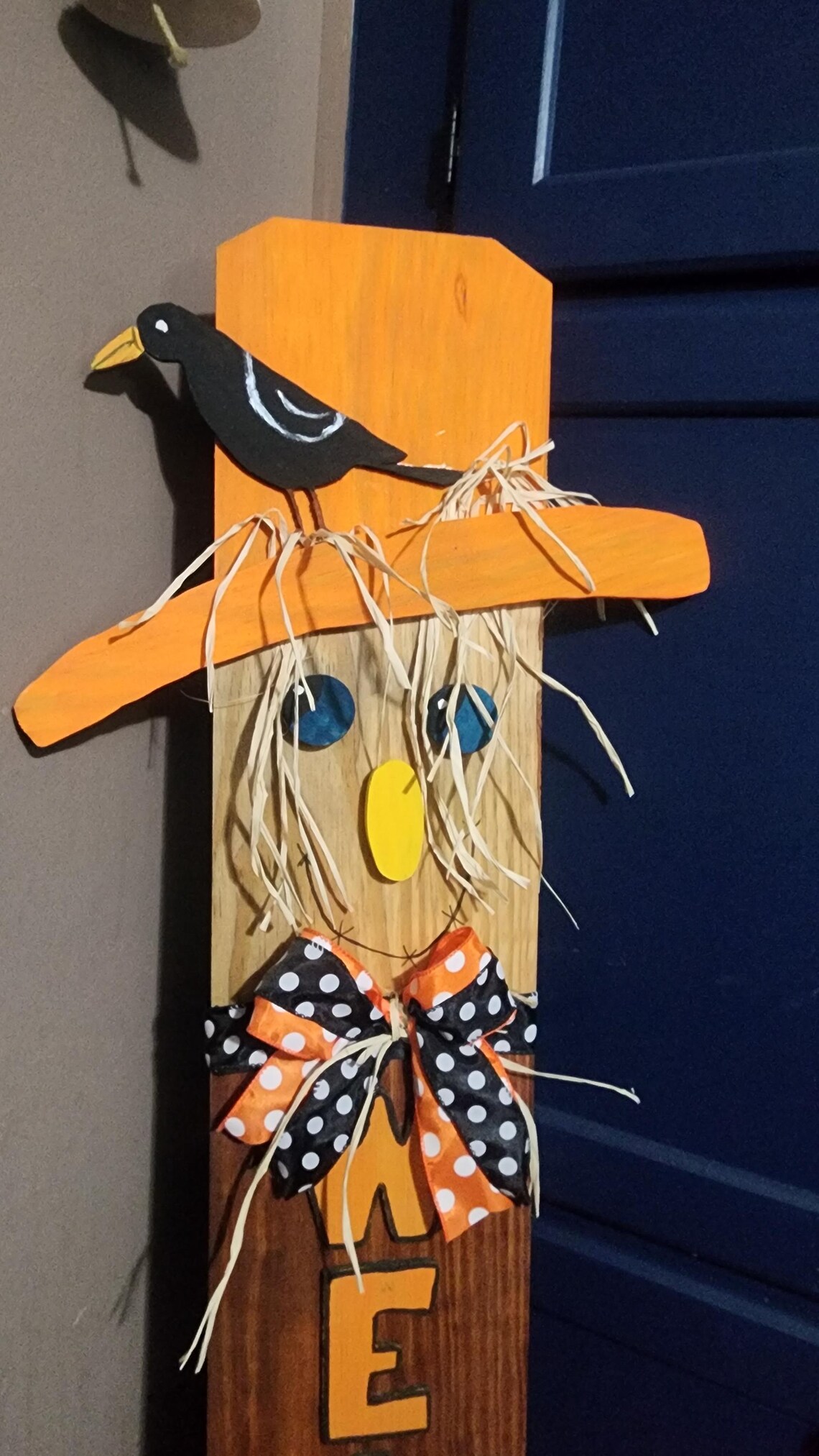 Scarecrow Porch Sign. Standing Porch Sign. Scarecrow Leaning Sign ...