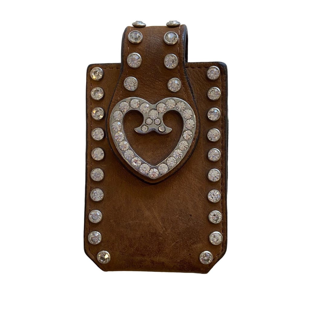 Western-style Leather Studded Cell Phone Holster Case - Etsy