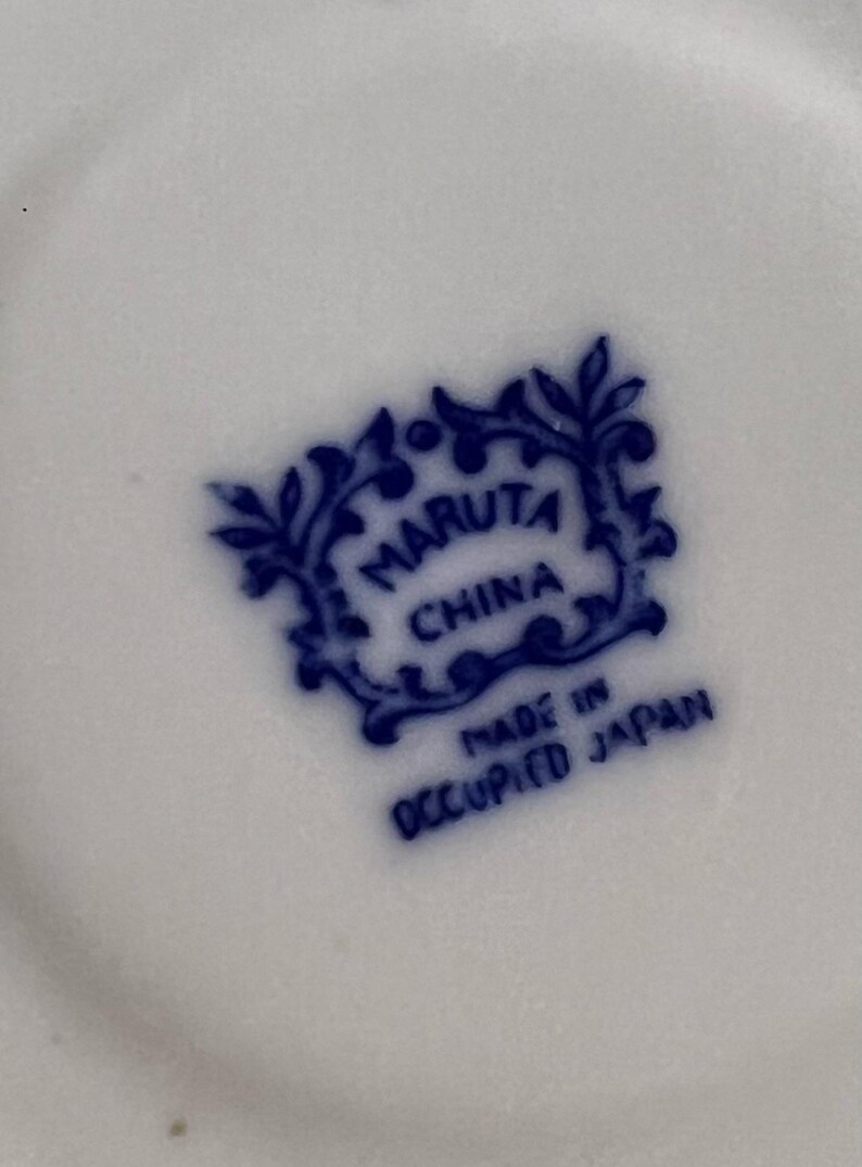 Vintage Maruta China Occupied Japan Blue Willow Plate 6" Toy Platter ...