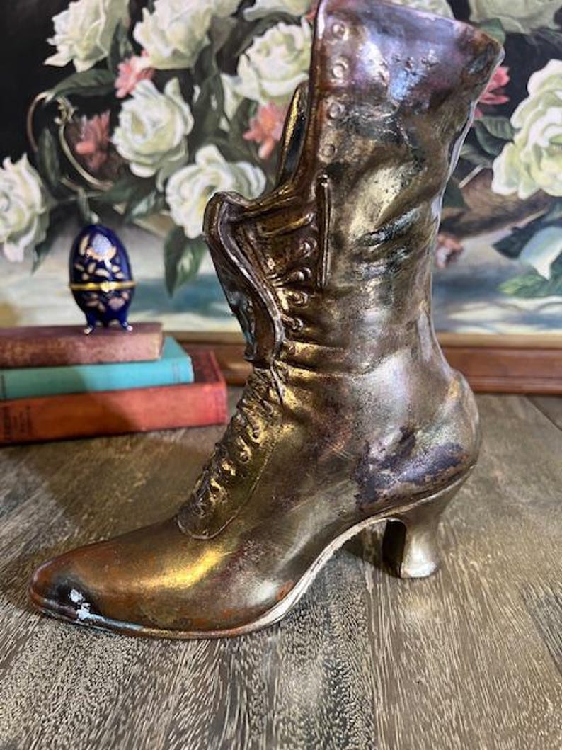 Vintage Victorian Brass Boot - Taiwan Made - (9.5x8 Inches) - Etsy