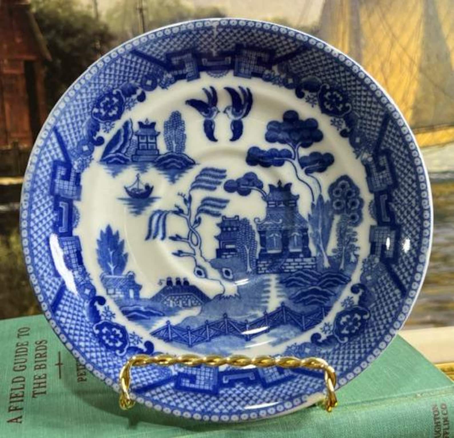 Vintage Maruta China Occupied Japan Blue Willow Plate 6" Toy Platter ...