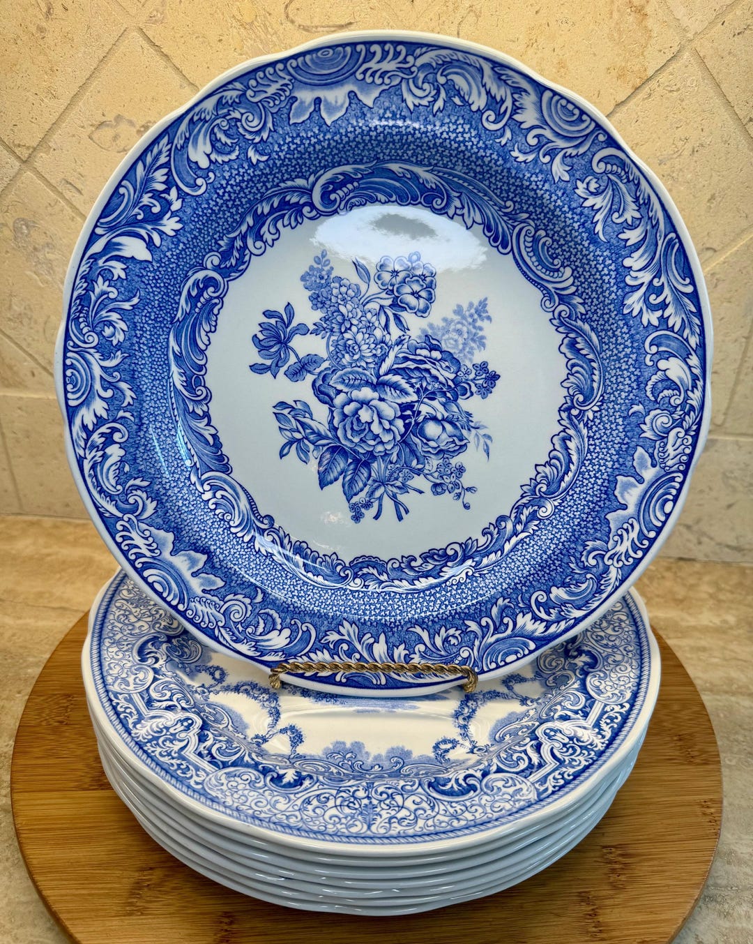 Spode Blue Room Collection Plate: Byron Groups Transferware, Made in ...